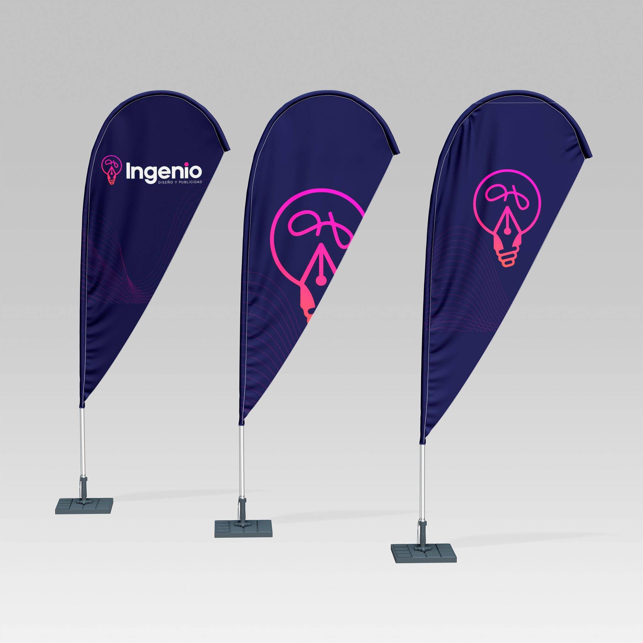 BANDERAS PUBLICITARIAS - INGENIO DISEÑO Y PUBLICIDAD